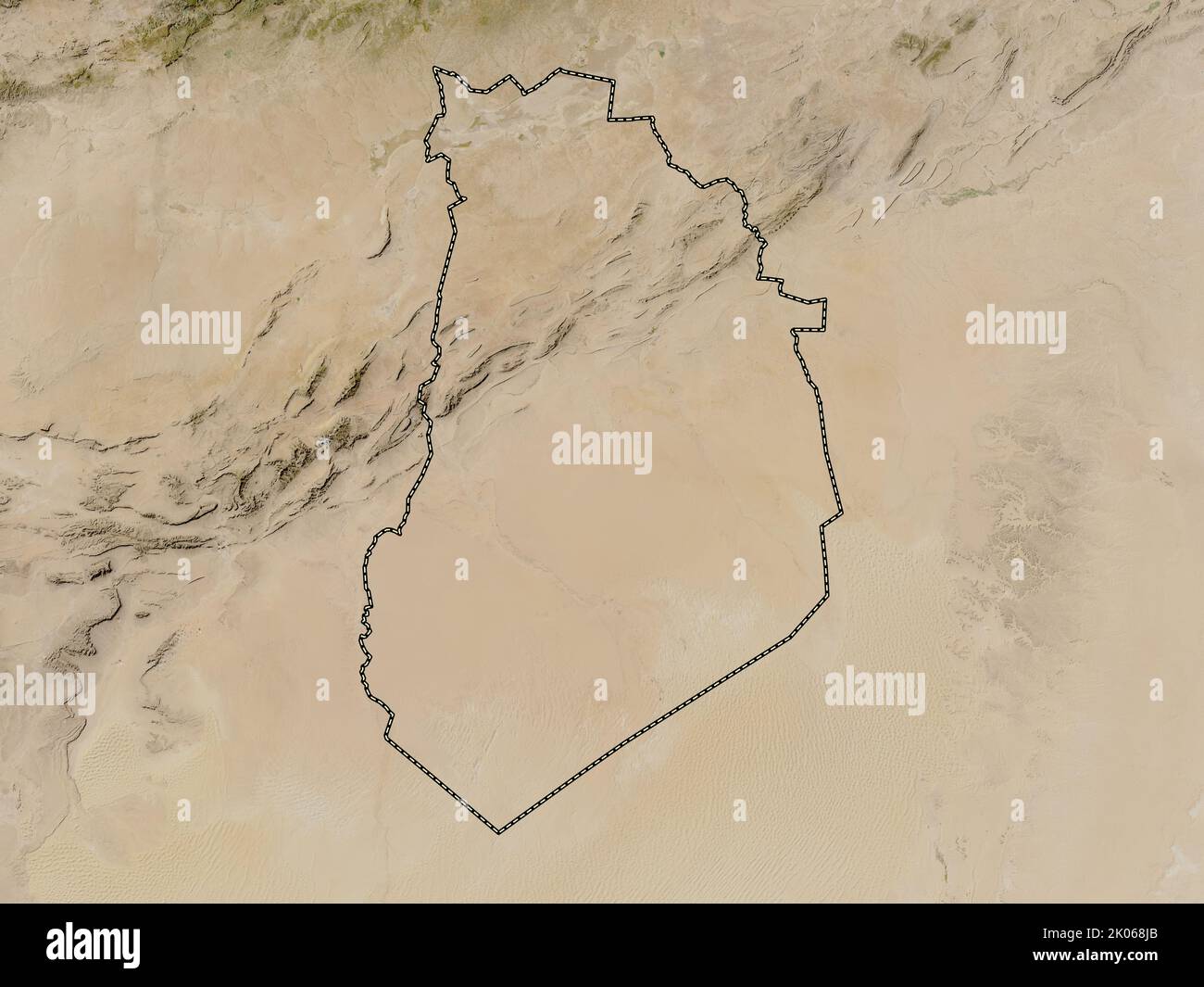 El Bayadh, province of Algeria. Low resolution satellite map Stock ...