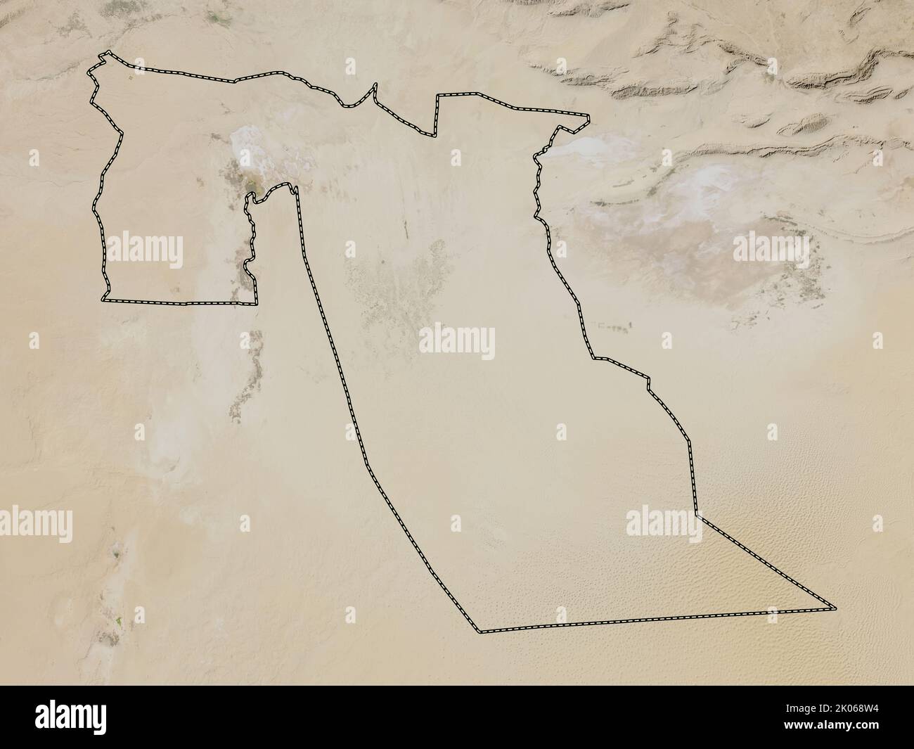 El Oued, province of Algeria. Low resolution satellite map Stock Photo ...