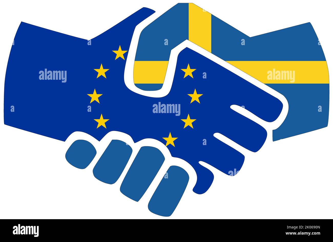 EU - Sweden : Handshake, symbol of agreement or friendship Stock Photo ...