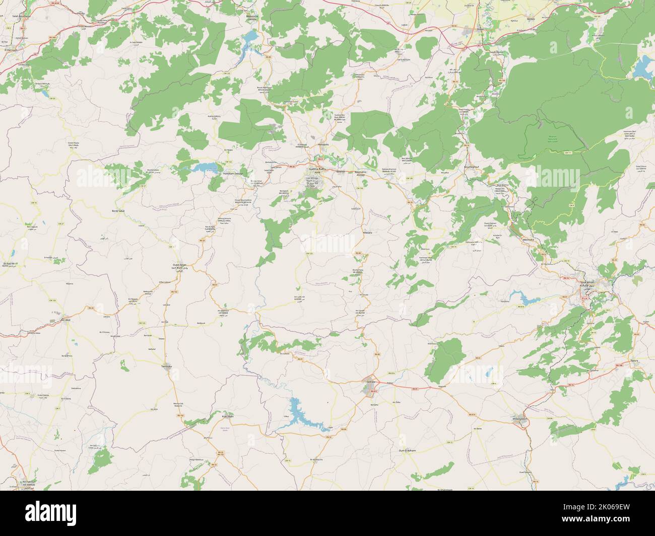 Guelma, province of Algeria. Open Street Map Stock Photo - Alamy