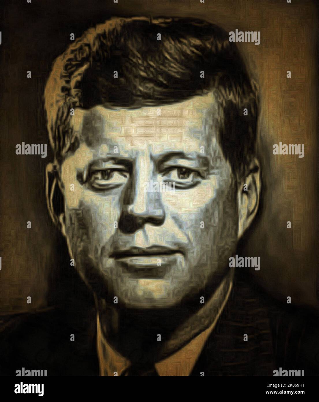 John kennedy portrait color hi-res stock photography and images - Alamy