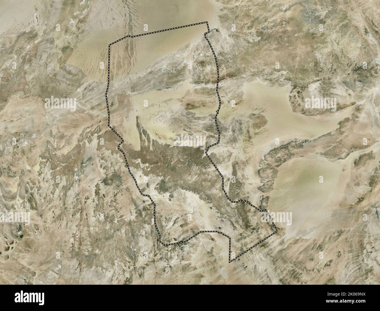 Illizi, province of Algeria. High resolution satellite map Stock Photo ...