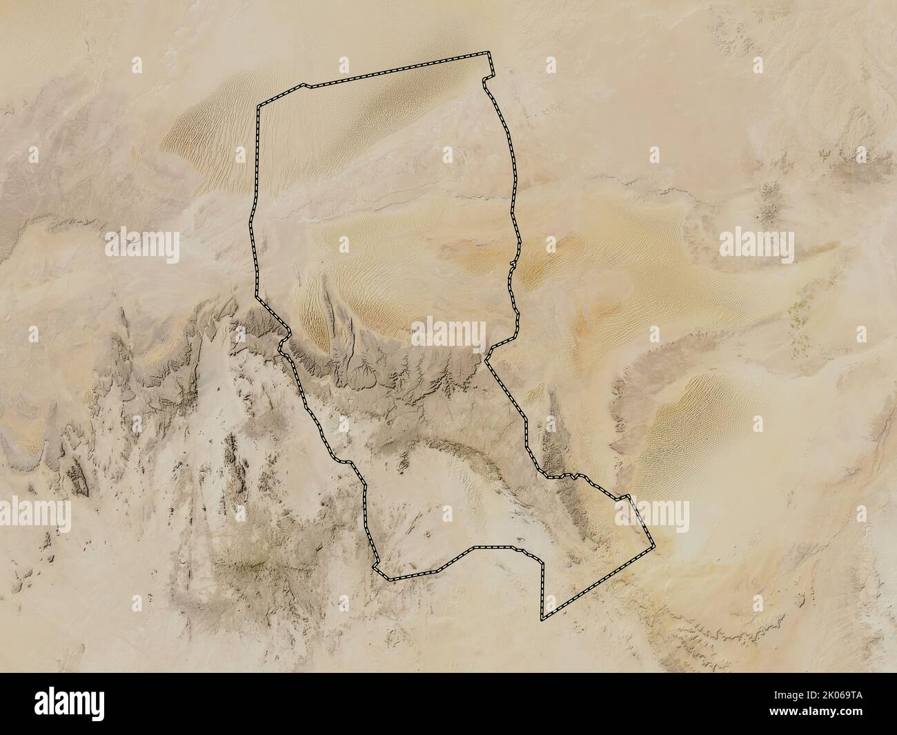 Illizi, province of Algeria. Low resolution satellite map Stock Photo ...