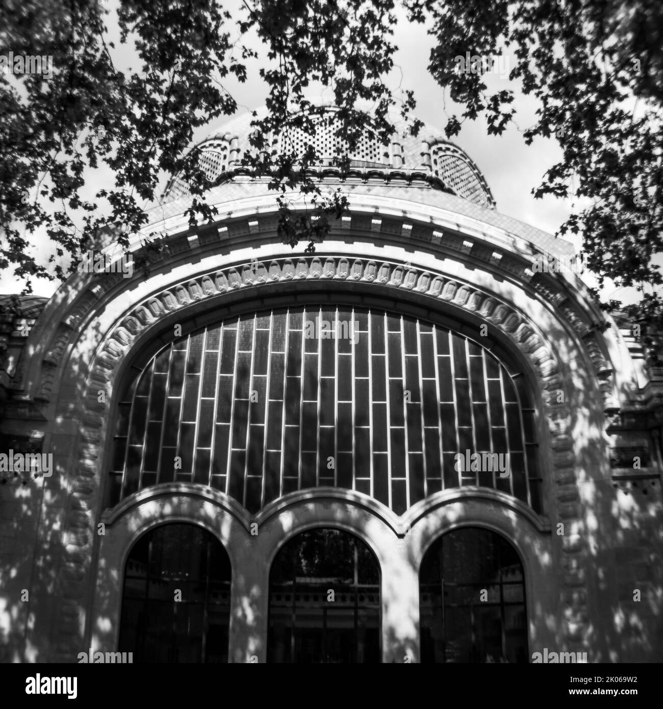 The Hall of Springs, B&W view, Vichy, Allier, AURA Region, Central ...