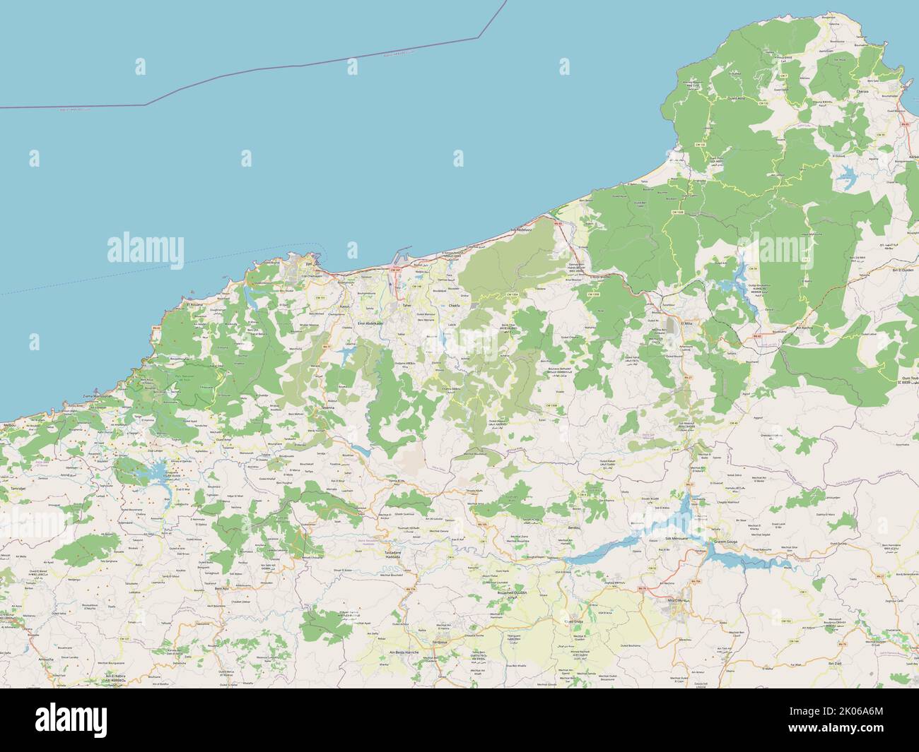 Jijel, province of Algeria. Open Street Map Stock Photo - Alamy