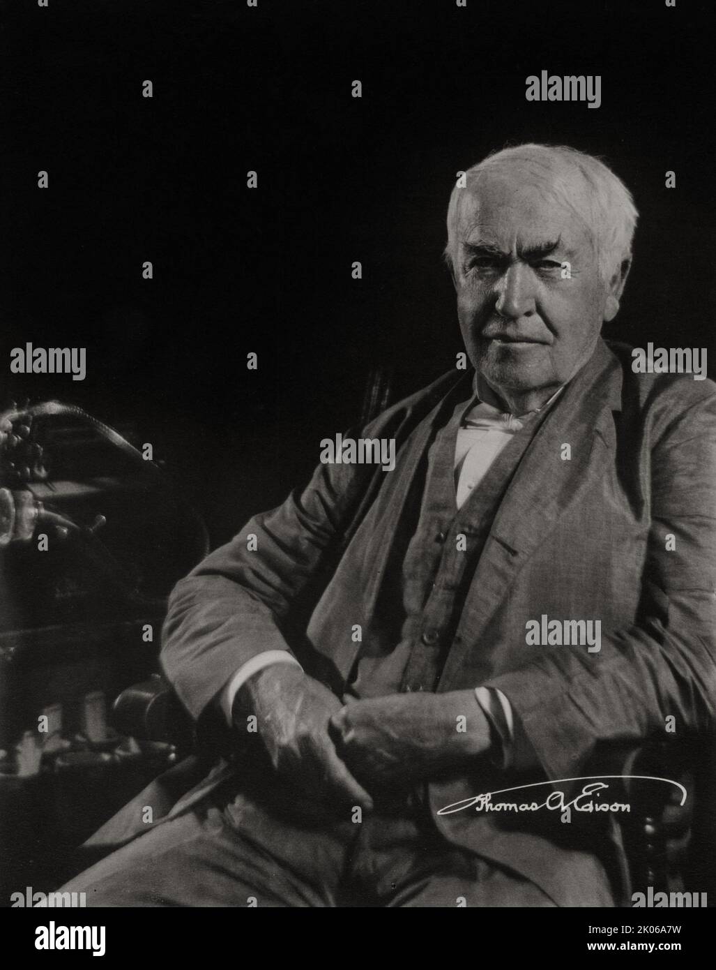 Portrait of Thomas Alva Edison c 1910 Stock Photo - Alamy