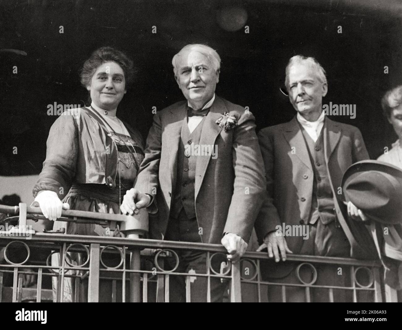 Mina Edison, Thomas Edison, and Luther Burbank aboard Henry Ford's ...