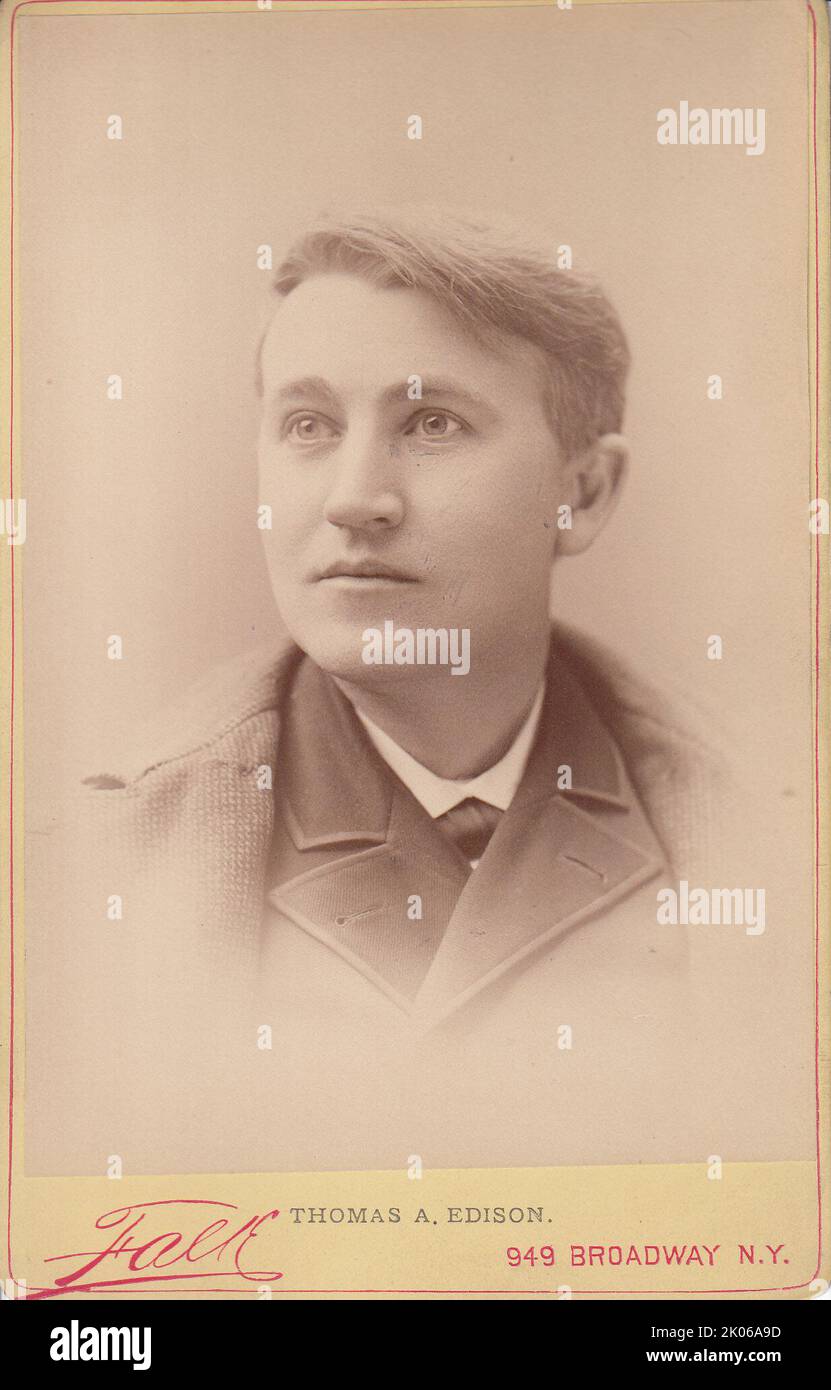 Portrait of Thomas Edison. Photo by Benjamin Falk 949 Broadway N.Y ...
