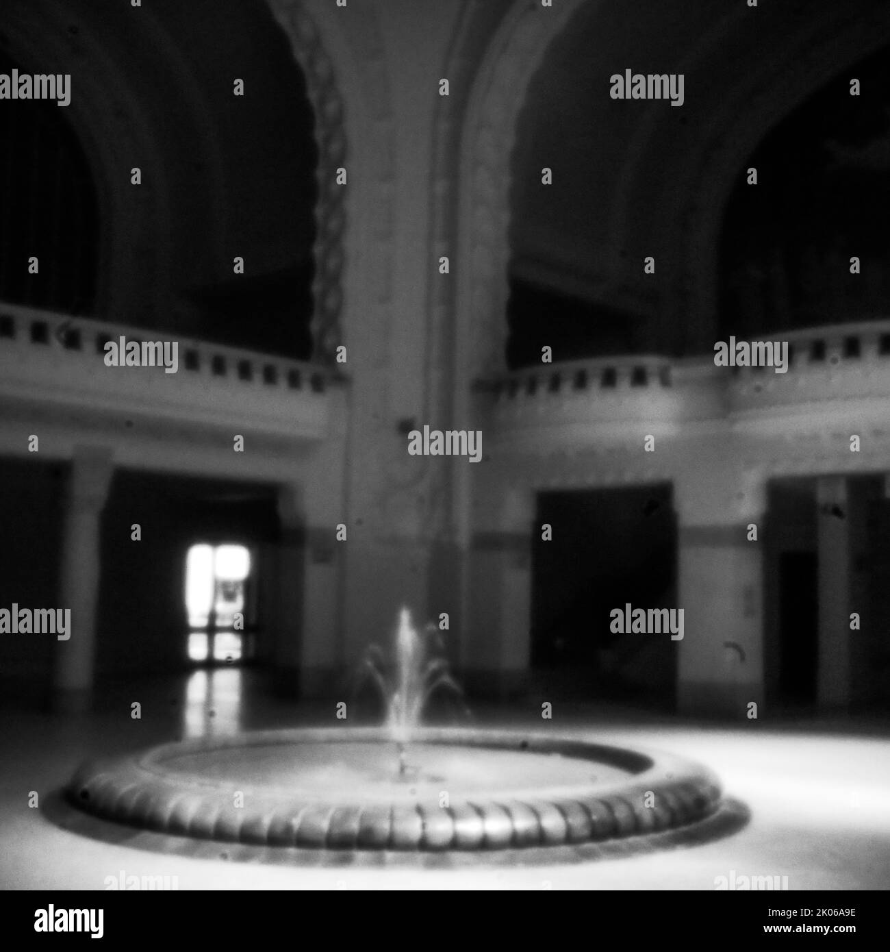 The Hall of Springs, vintage look view, Vichy, Allier, AURA Region ...