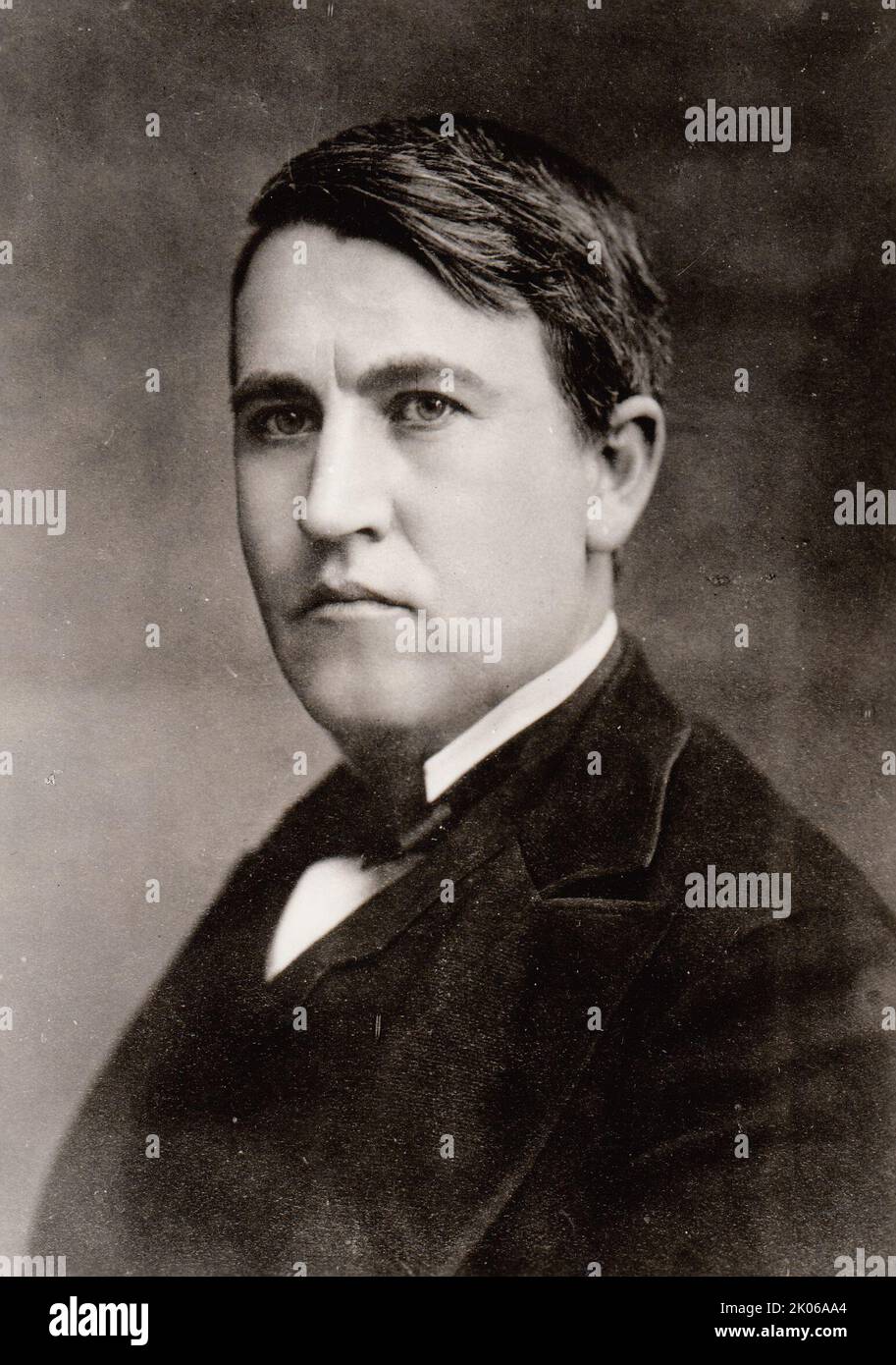 Portrait photo of Thomas Edison, aged 36 Stock Photo - Alamy