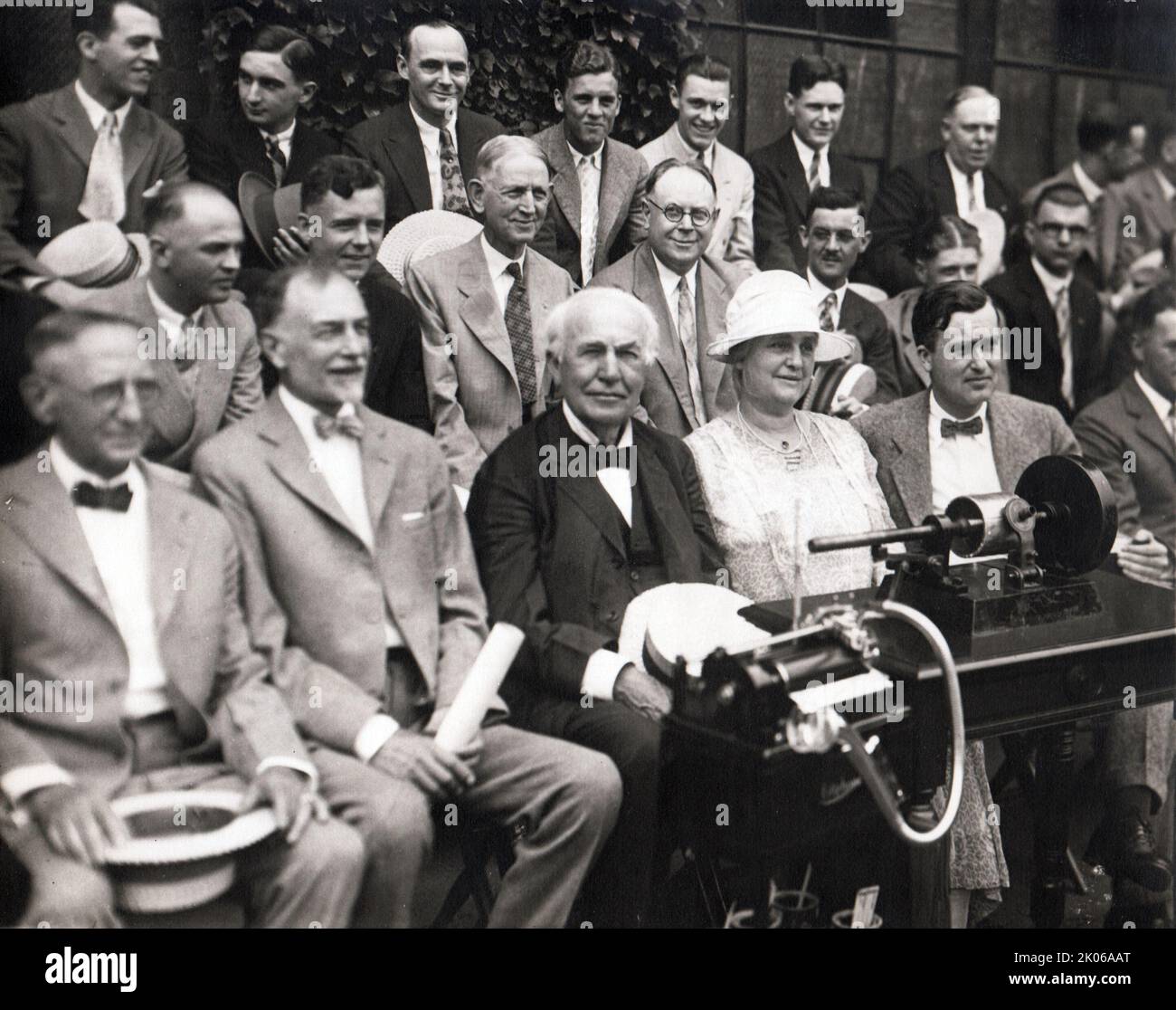 Thomas Edison with others celebrating Ediphone anniversary. Nelson ...