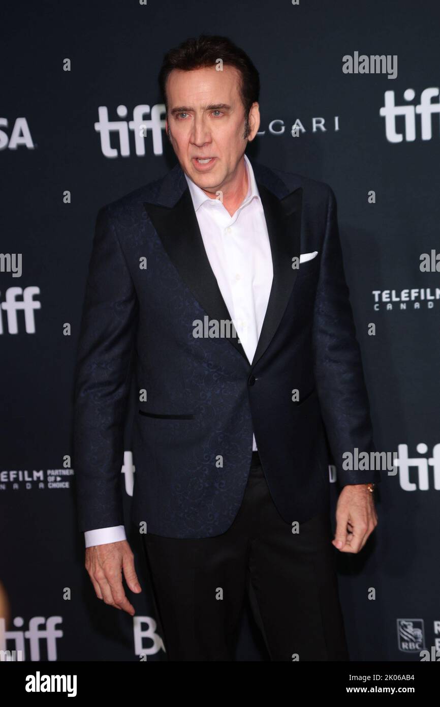 Toronto, ON. 9th Sep, 2022. Nicolas Cage at arrivals for BUTCHER'S ...