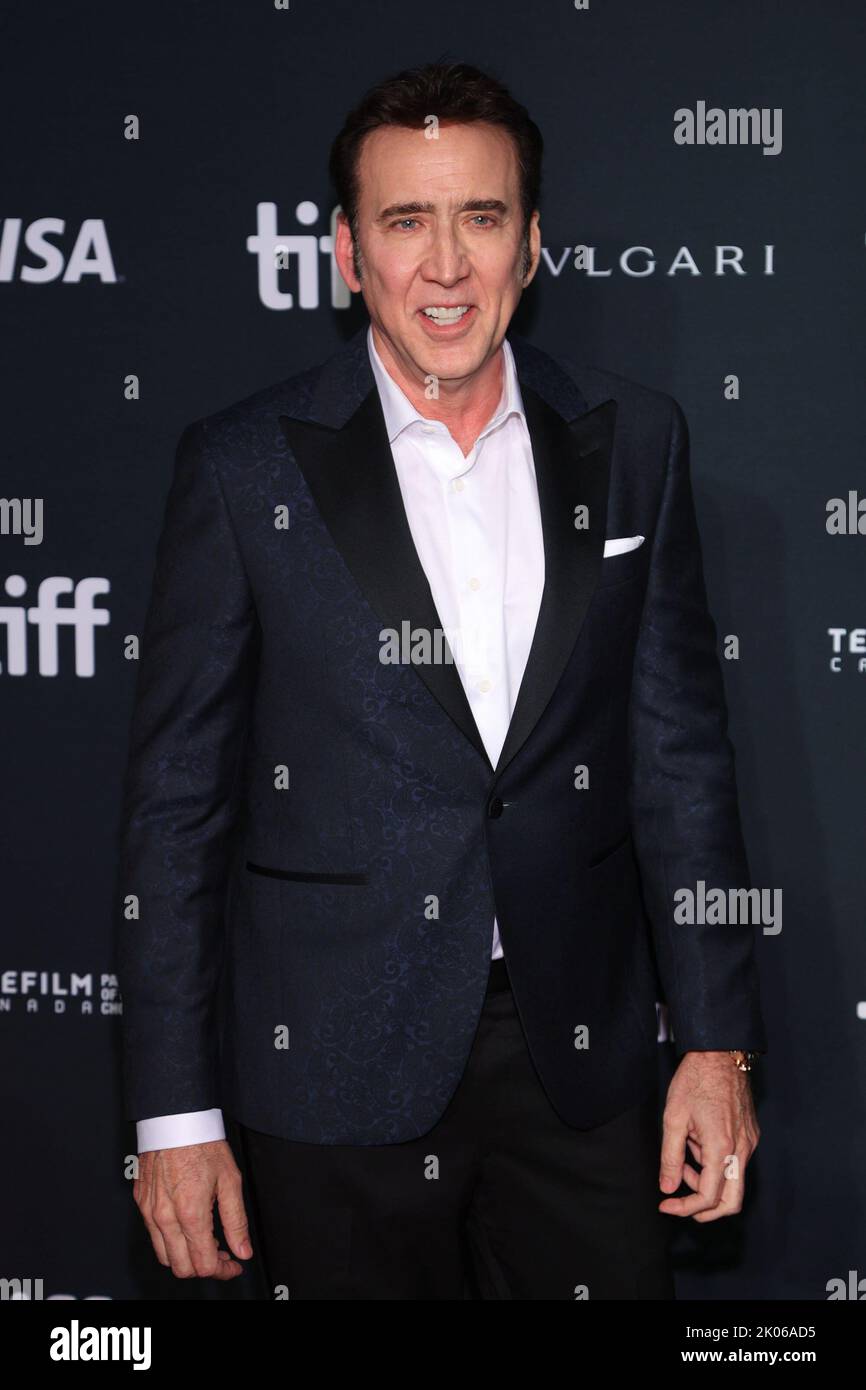 Toronto, ON. 9th Sep, 2022. Nicolas Cage at arrivals for BUTCHER'S ...