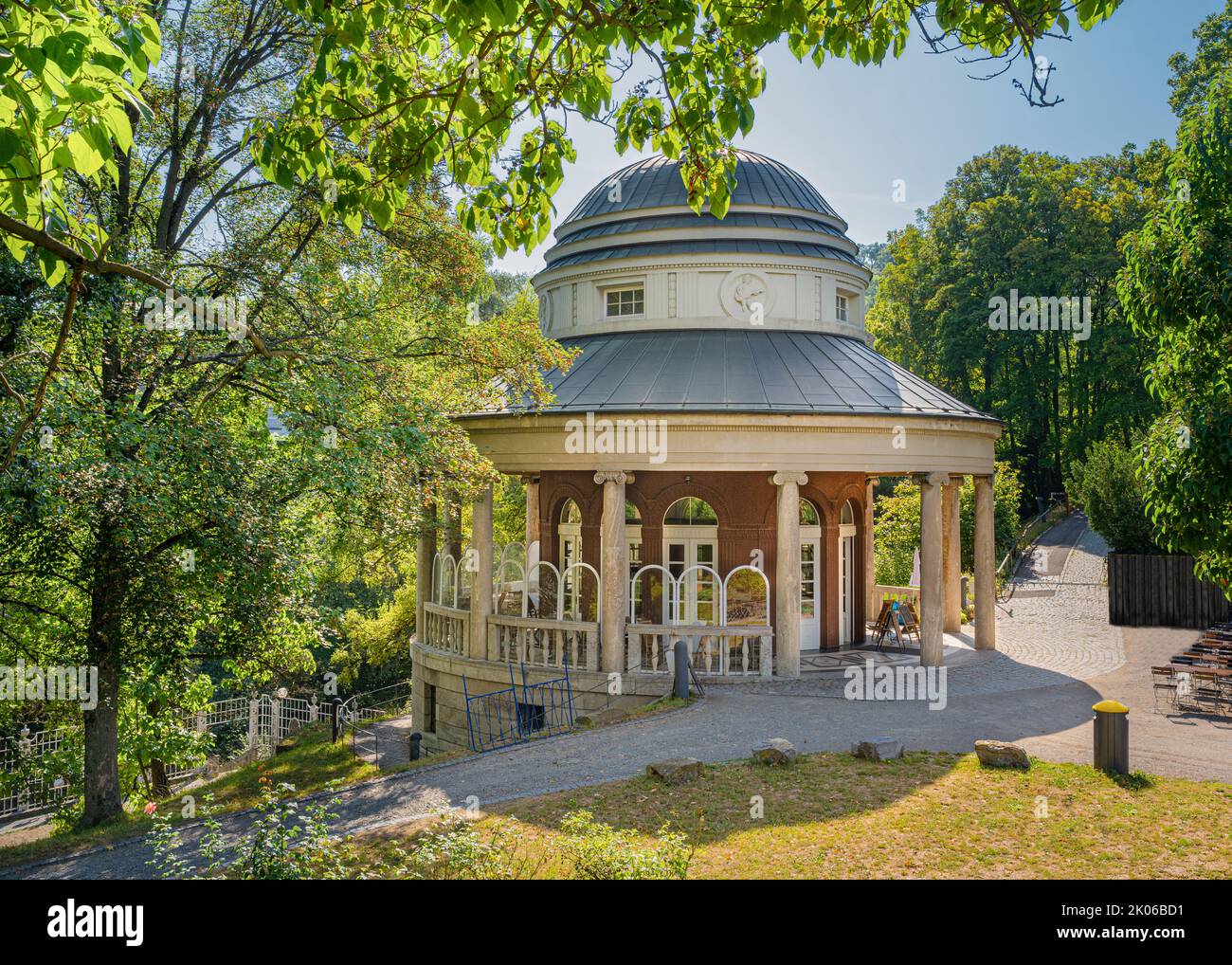 Rococo style tea house pavilion in Weissenburgpark Stuttgart. Baden ...