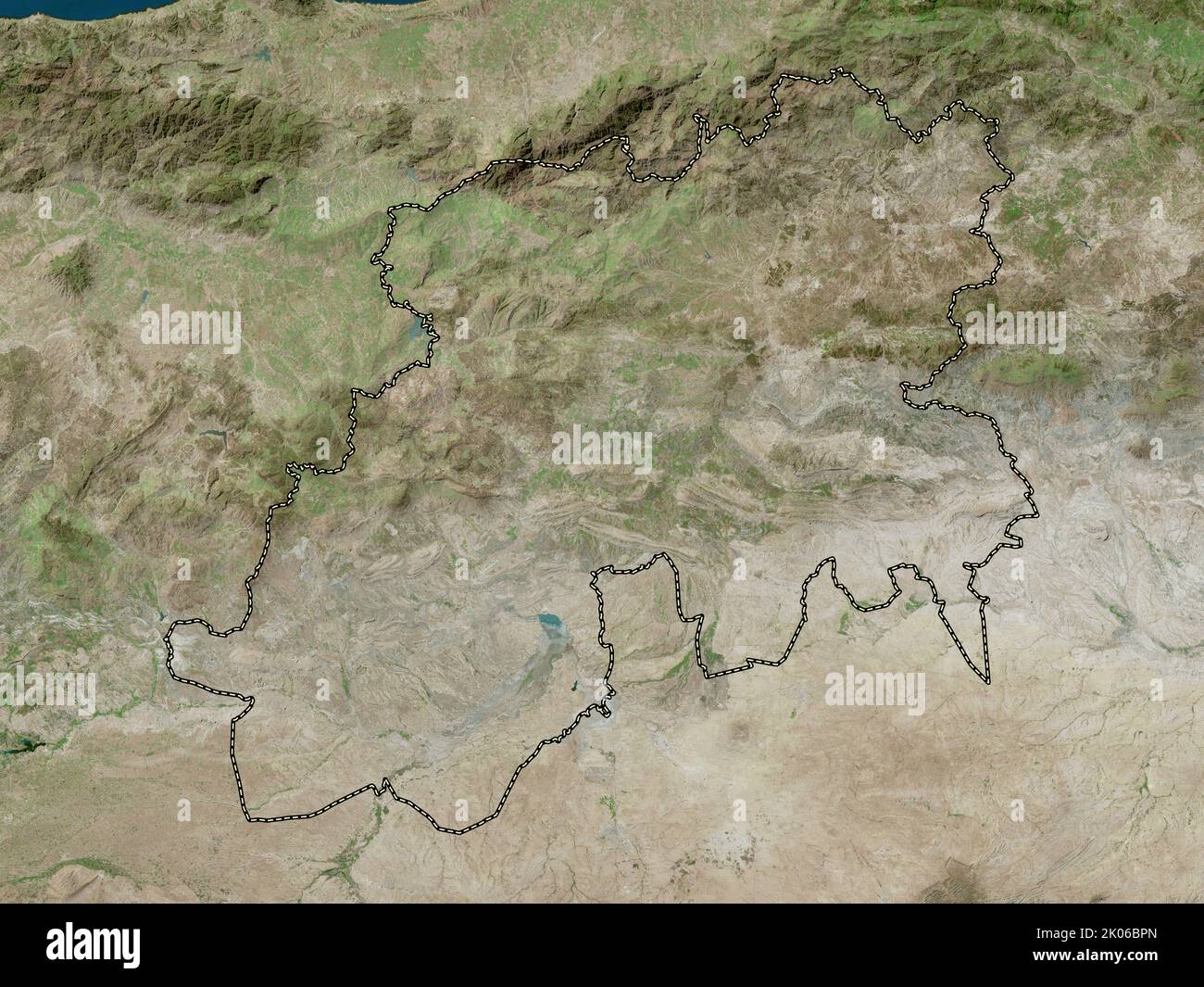 Medea, province of Algeria. High resolution satellite map Stock Photo ...