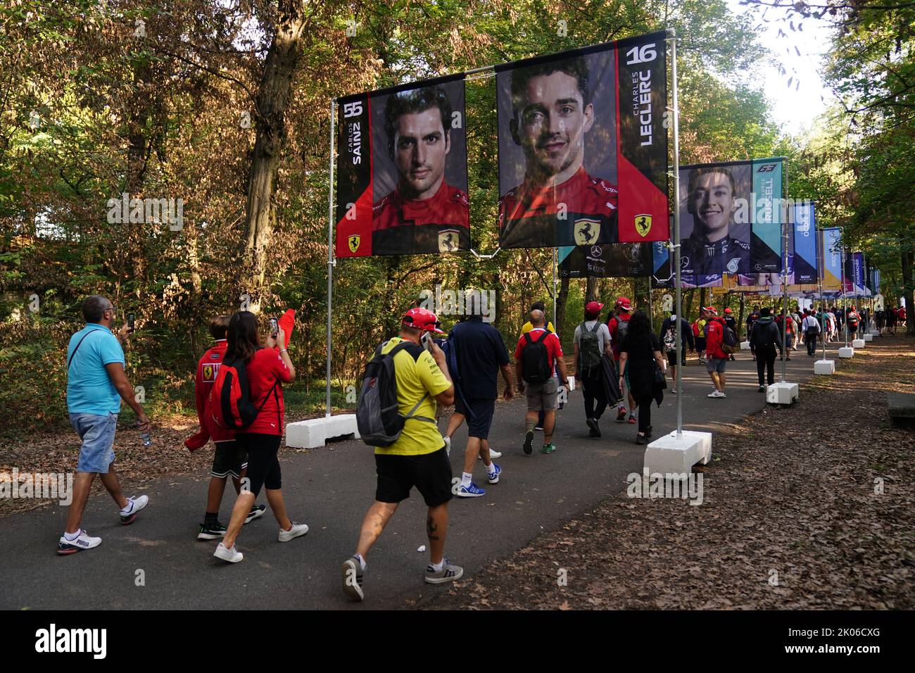 Formula One fans arrive before practice at the Monza circuit in Italy ... Formula One fans arrive before practice at the Monza circuit in Italy ...