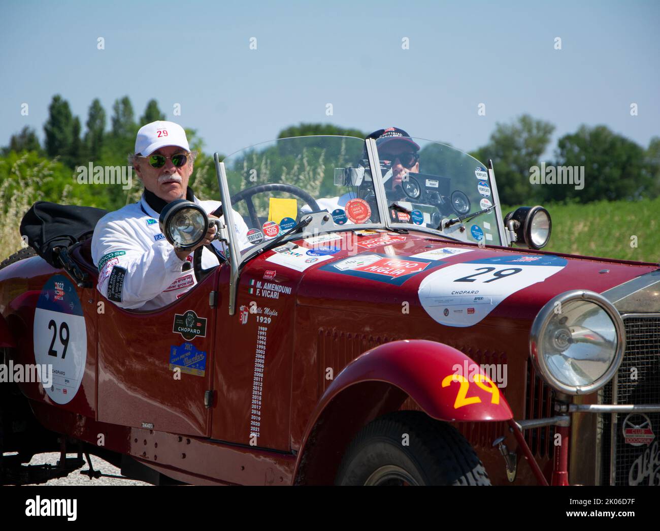 URBINO - ITALY - JUN 16 - 2022 : ALFA ROMEO 6C 1500 SS MM 1928 on an ...