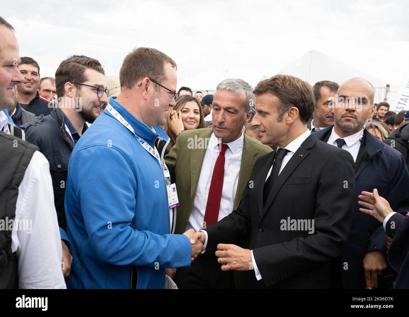 Guest, Philippe Vigier and French President Emmanuel Macron . French ...