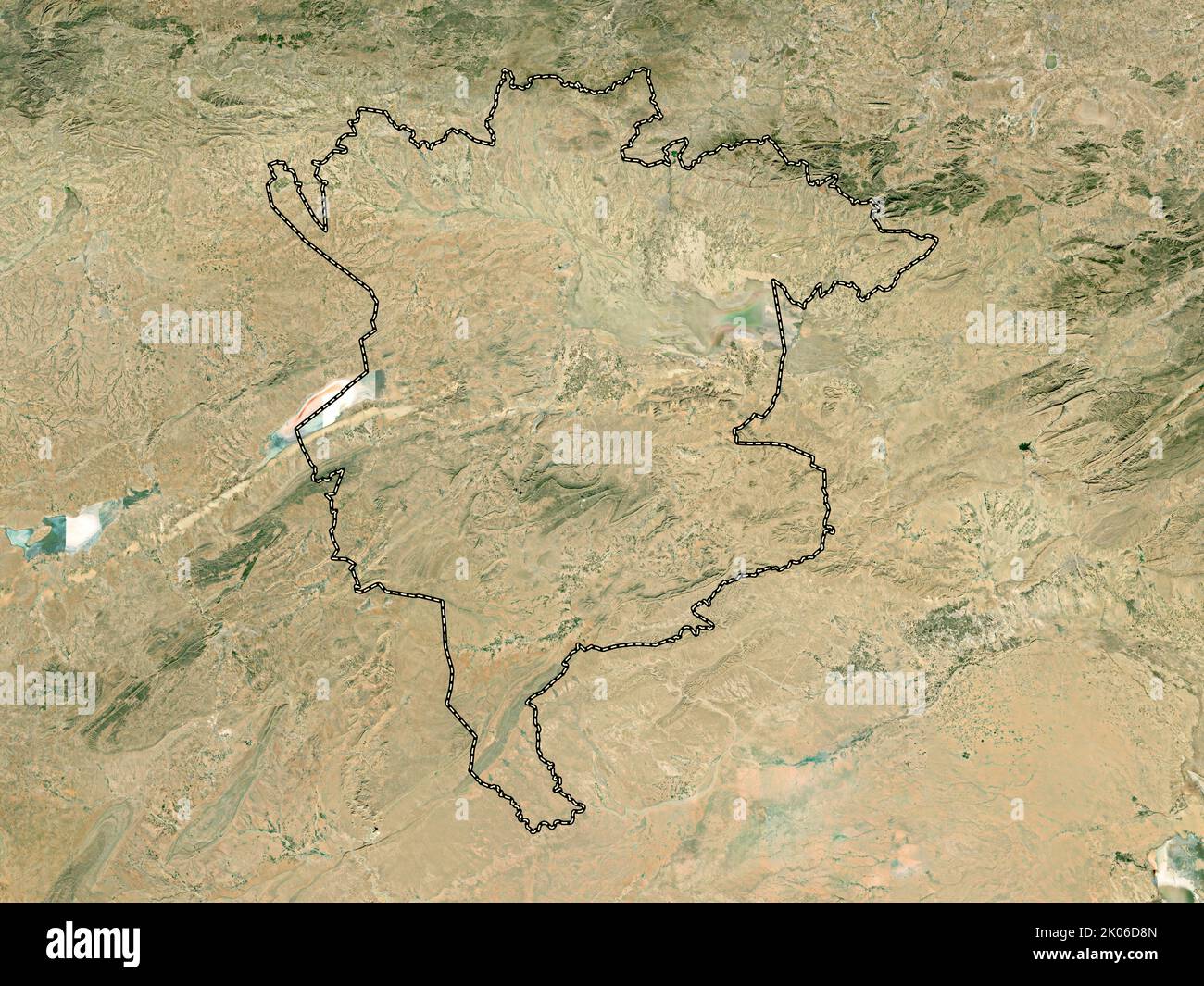 M'Sila, province of Algeria. High resolution satellite map Stock Photo ...