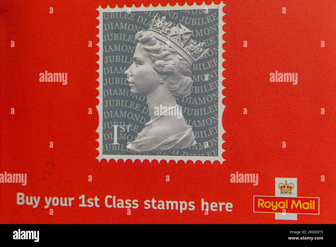 10 September 2022: Royal First Class stamp with a portrait of Her ...