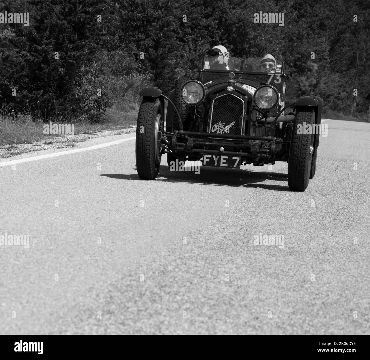 URBINO - ITALY - JUN 16 - 2022 : ALFA ROMEO 8C 2300 MONZA 1933 on an ...
