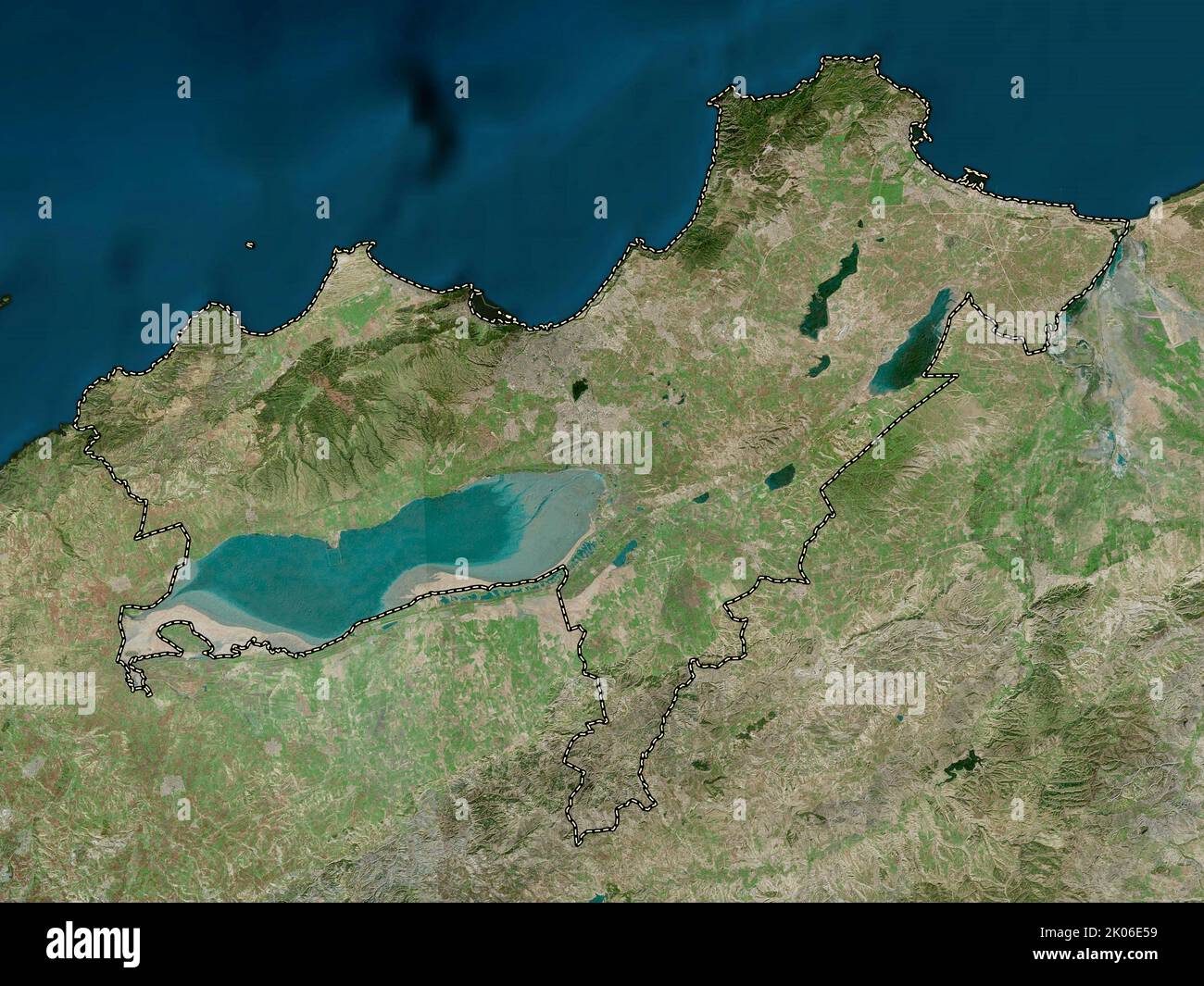 Oran, province of Algeria. High resolution satellite map Stock Photo ...