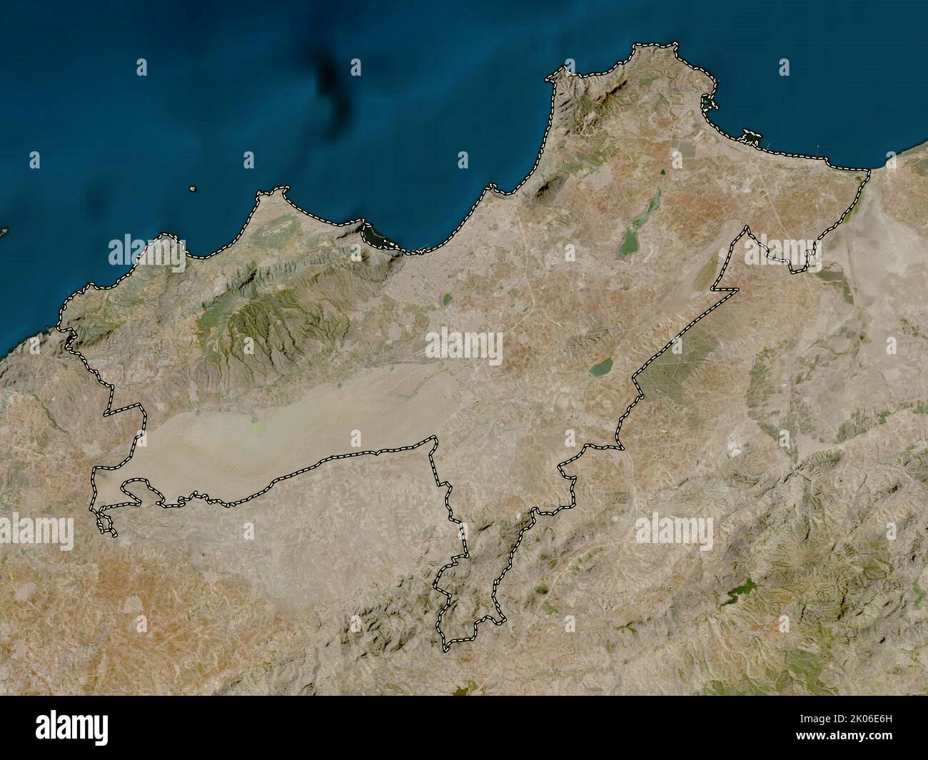 Oran, province of Algeria. Low resolution satellite map Stock Photo - Alamy
