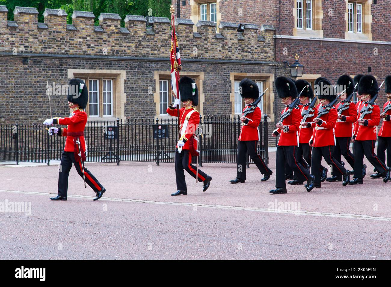 LONDON, GREAT BRITAIN - MAY 12, 2014: The Royal Guard marches on the ...