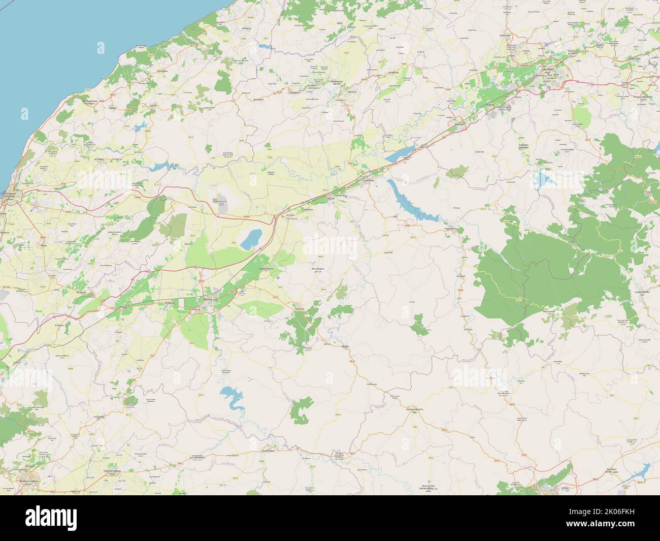 Relizane, province of Algeria. Open Street Map Stock Photo - Alamy