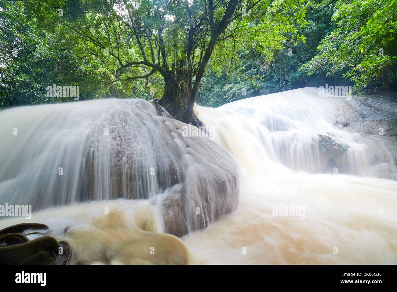 A beautiful waterfall in rainy season Stock Photo - Alamy