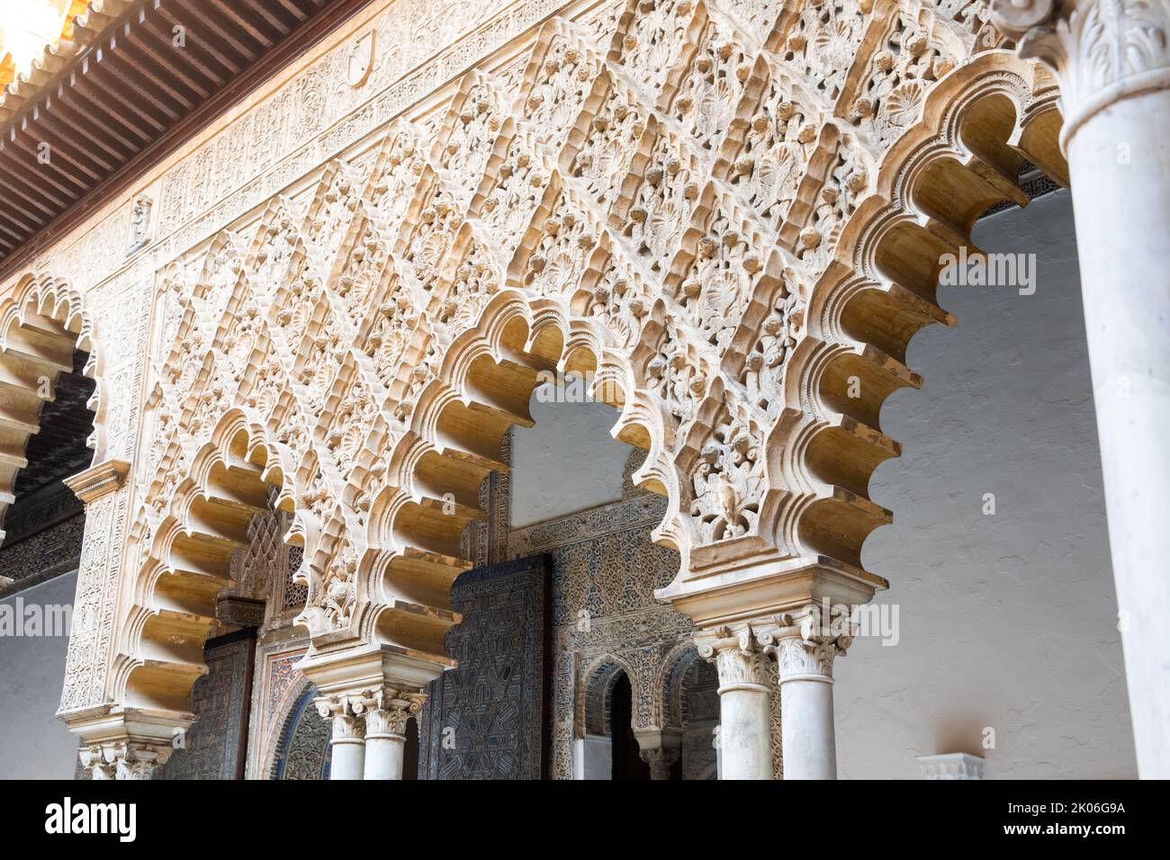 Seville, Spain - October 10: The Royal Alcazars of Seville, known as al ...