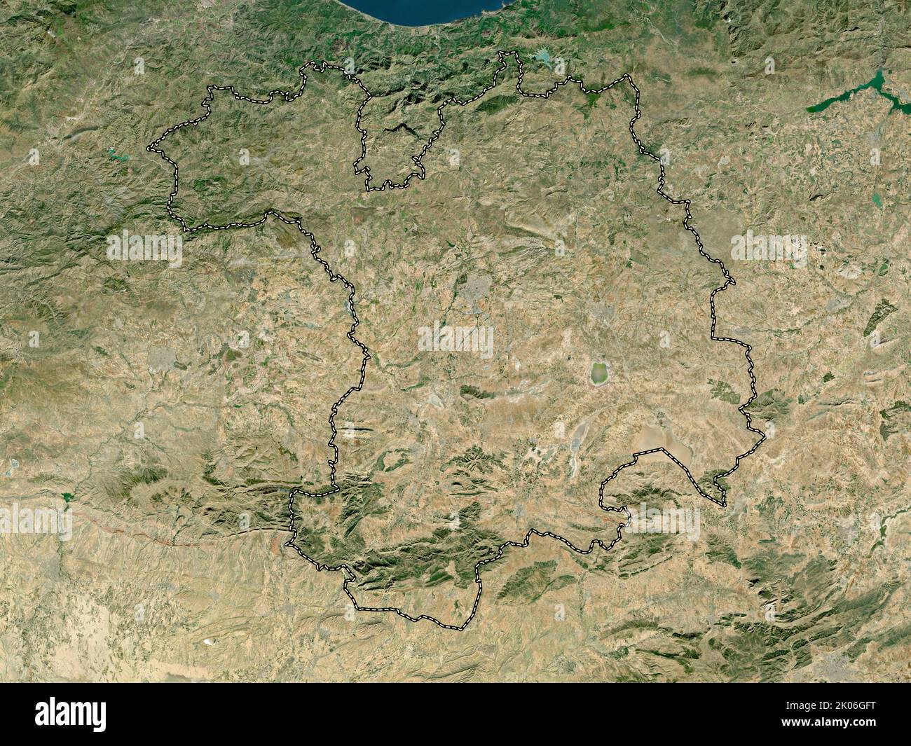 Setif, province of Algeria. High resolution satellite map Stock Photo ...