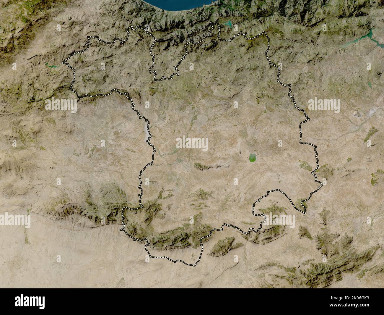 Setif, province of Algeria. Low resolution satellite map Stock Photo ...