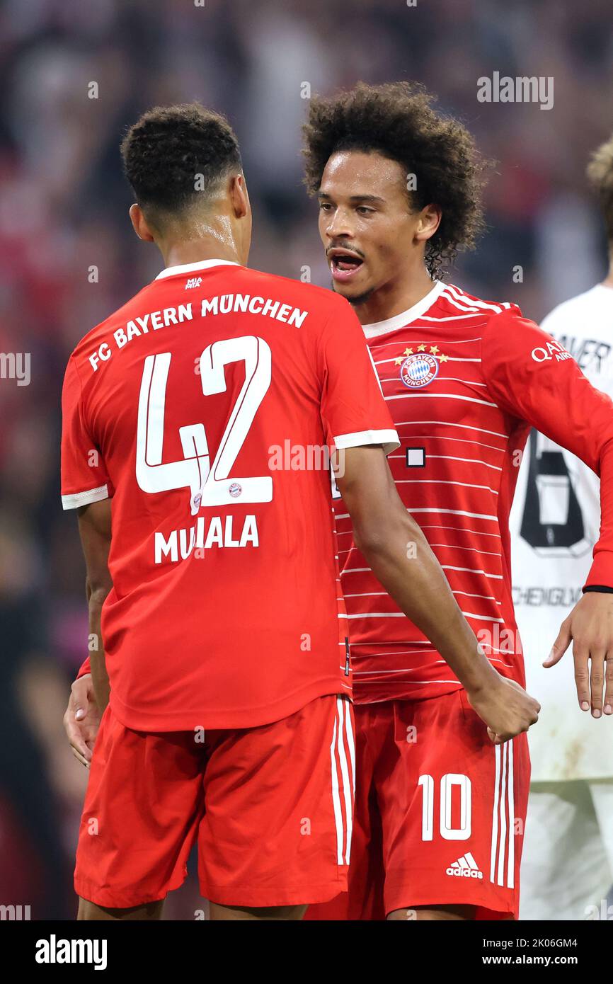 Leroy Sane of Bayern Muenchen Jamal Musiala of Bayern Muenchen FC ...