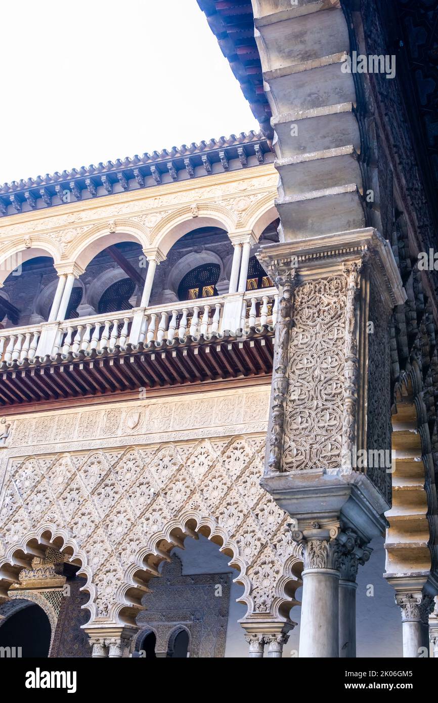 Seville, Spain - October 10: The Royal Alcazars of Seville, known as al ...