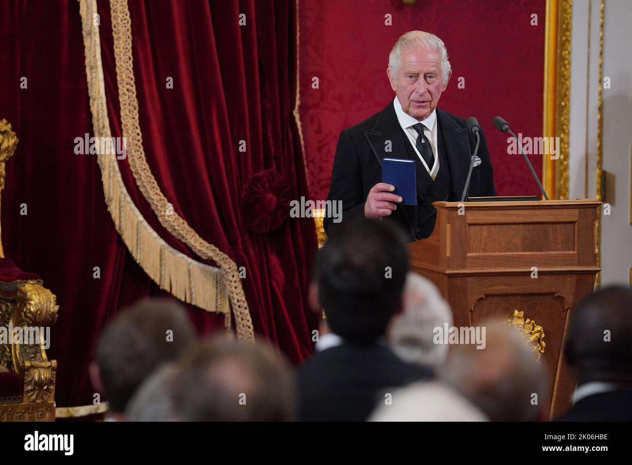 King Charles III makes his declaration during the Accession Council at ...