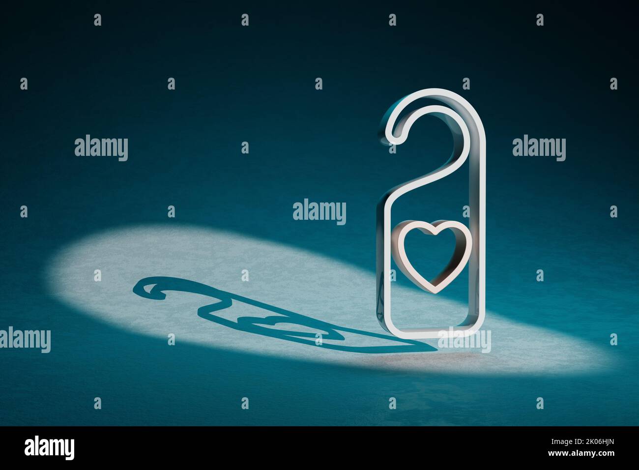 Beautiful abstract illustrations Door Hanger with heart symbol icon on ...