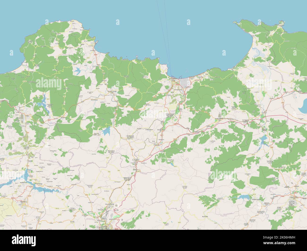 Skikda, province of Algeria. Open Street Map Stock Photo - Alamy