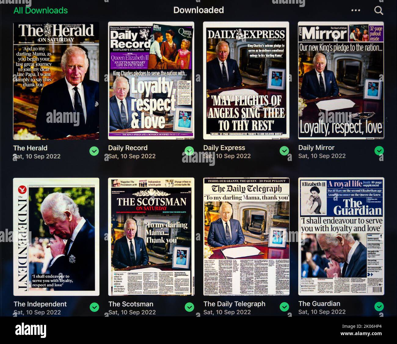 King charles newspapers hi-res stock photography and images - Alamy