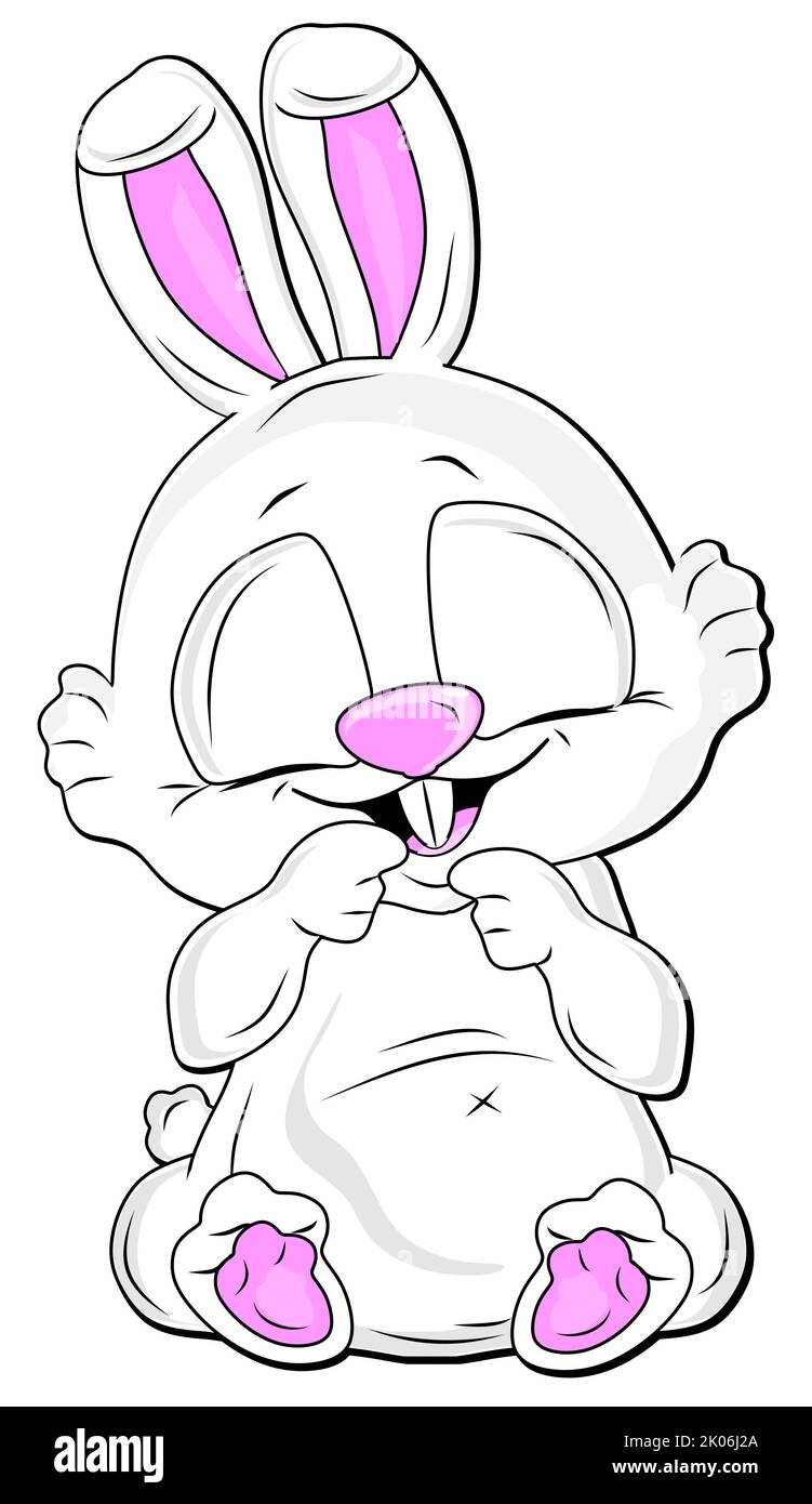 cute white bunny Stock Photo - Alamy