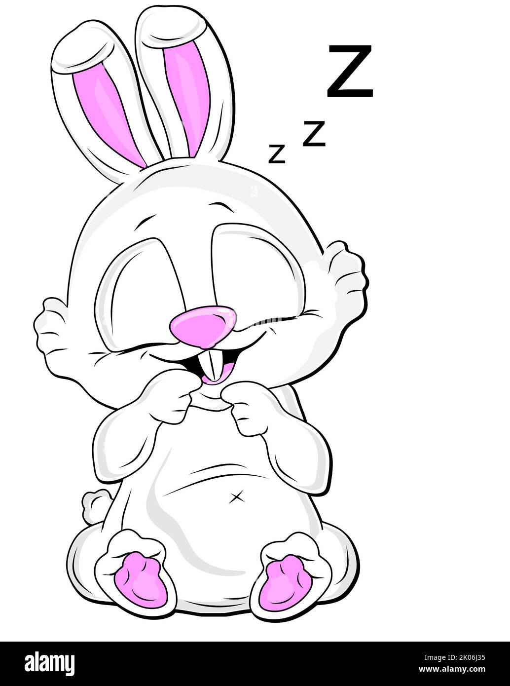 Sleepy bunny cartoon hi-res stock photography and images - Alamy