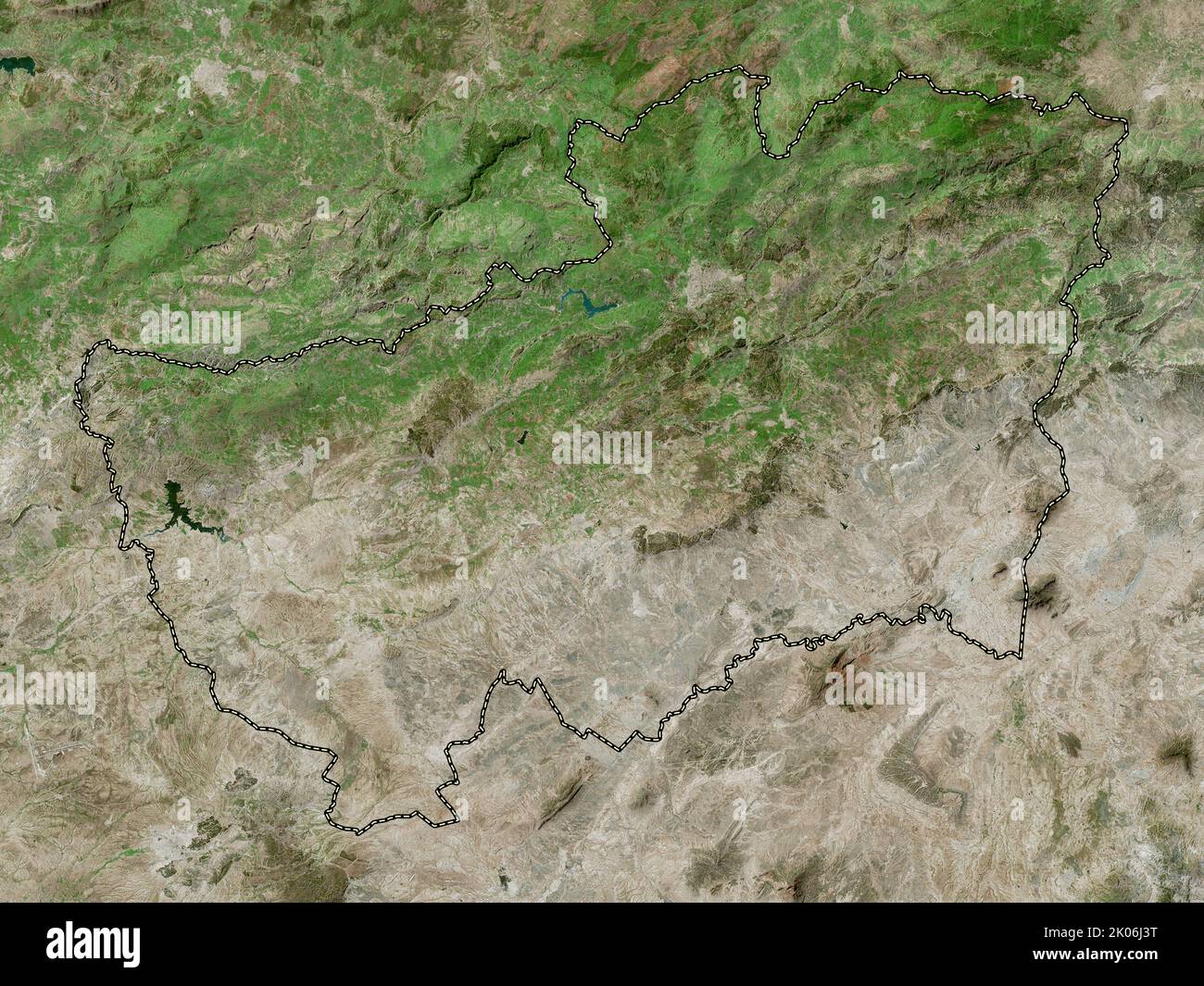 Souk Ahras, province of Algeria. High resolution satellite map Stock ...