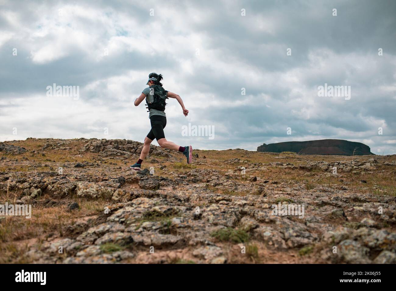 Female runner back low angle hi-res stock photography and images - Alamy
