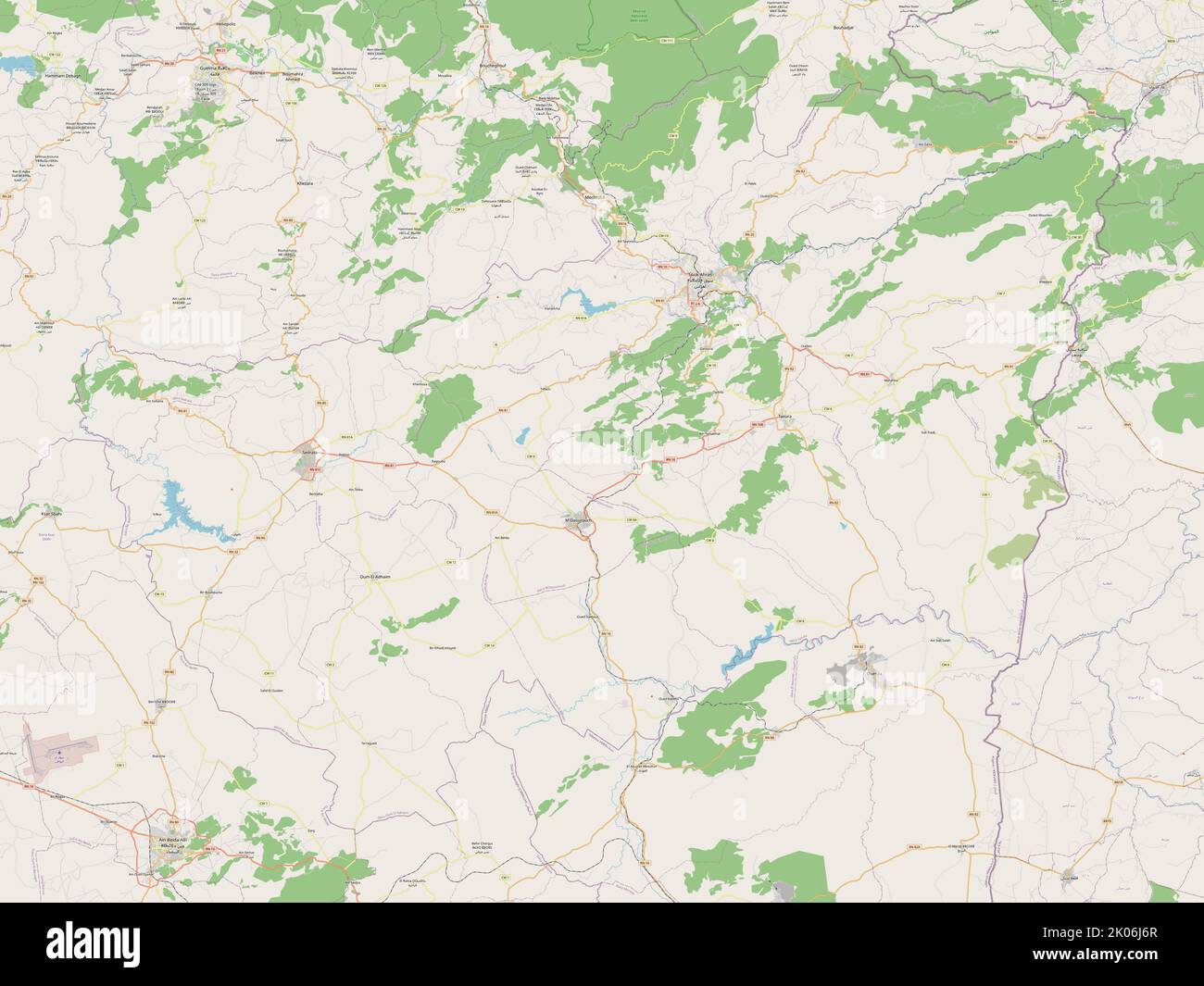 Souk Ahras, province of Algeria. Open Street Map Stock Photo - Alamy