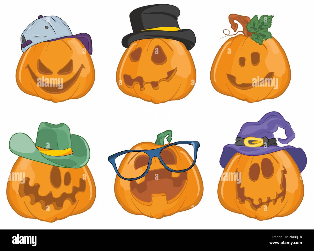 set of Halloween pumkin Stock Photo - Alamy