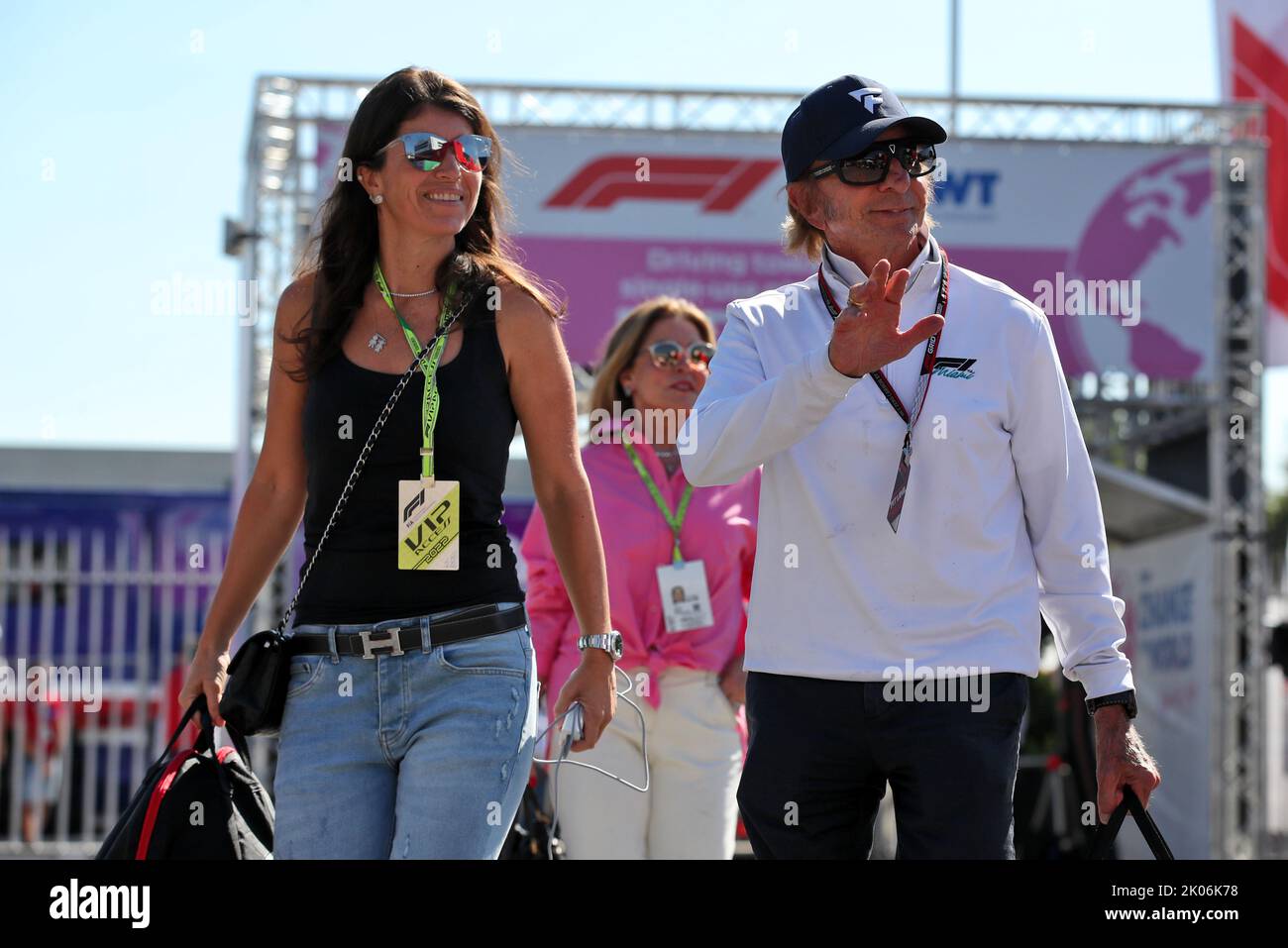 Emerson Fittipaldi (BRA) with his wife Rossana Fanucchi (BRA). Italian ...
