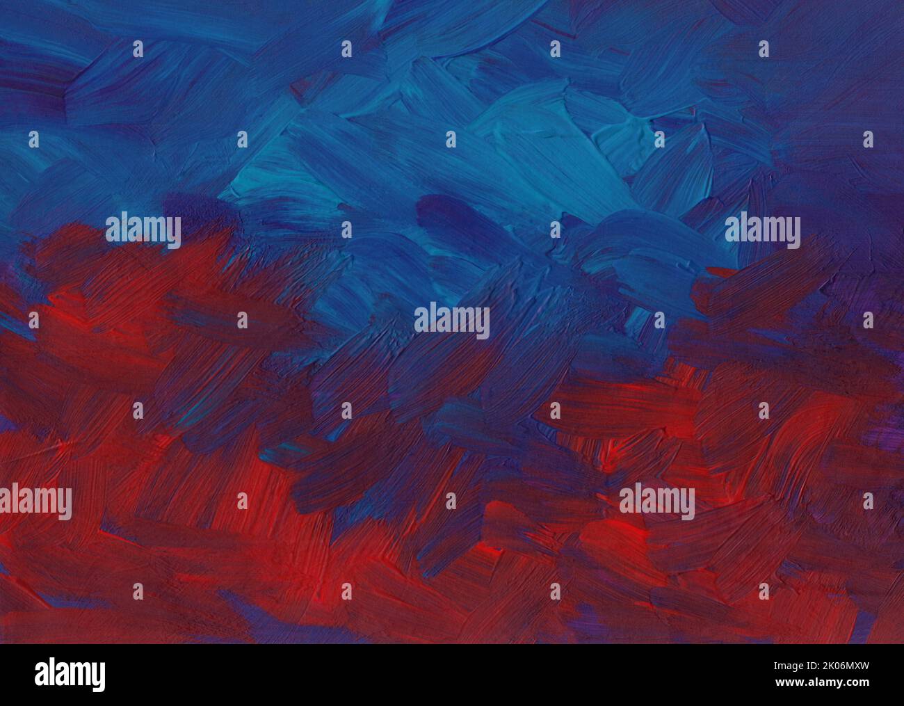 Abstract background painting. Deep red, blue and purple brush strokes ...