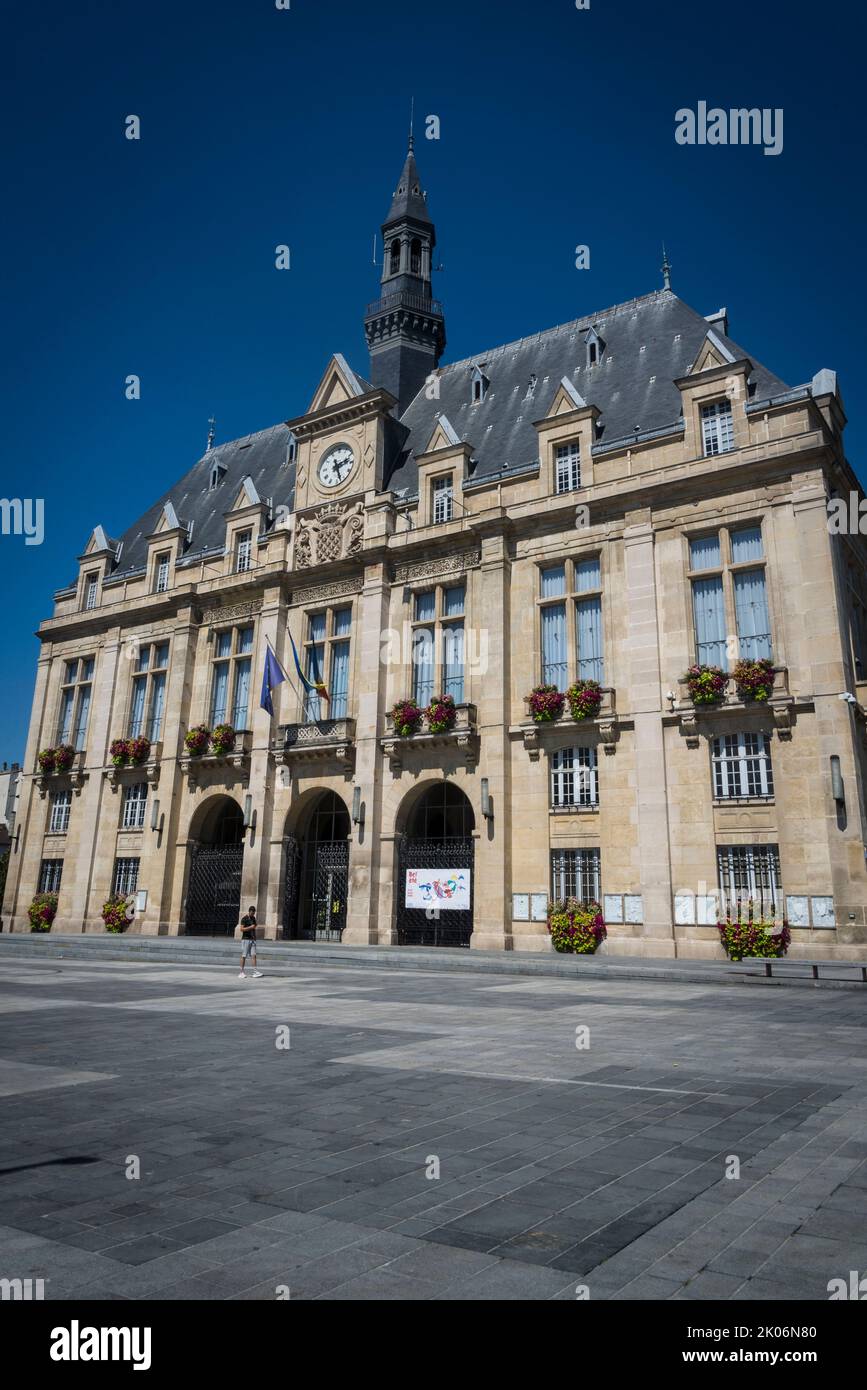 Town Hall of Saint-Denis, historical monument in the northern suberb ...