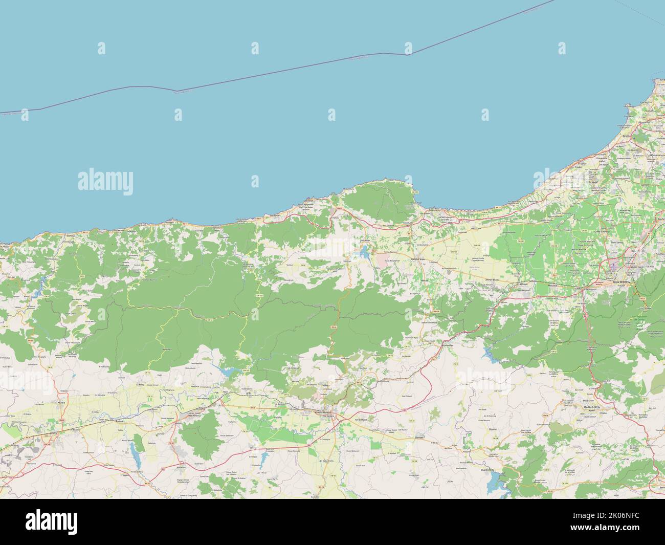 Tipaza, province of Algeria. Open Street Map Stock Photo - Alamy