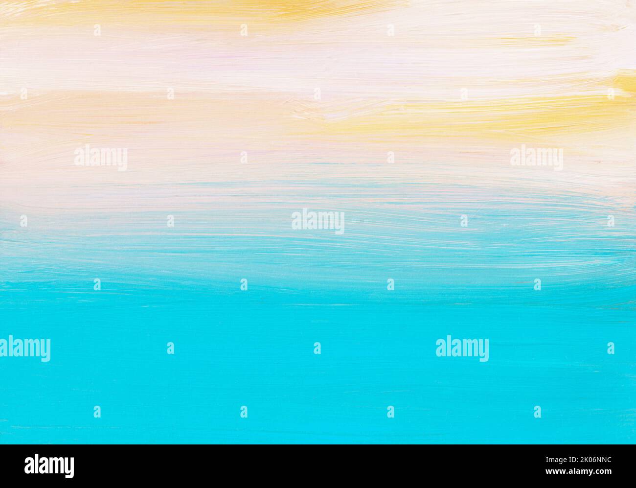 Blue, yellow, white abstract background painting. Light gradient ...